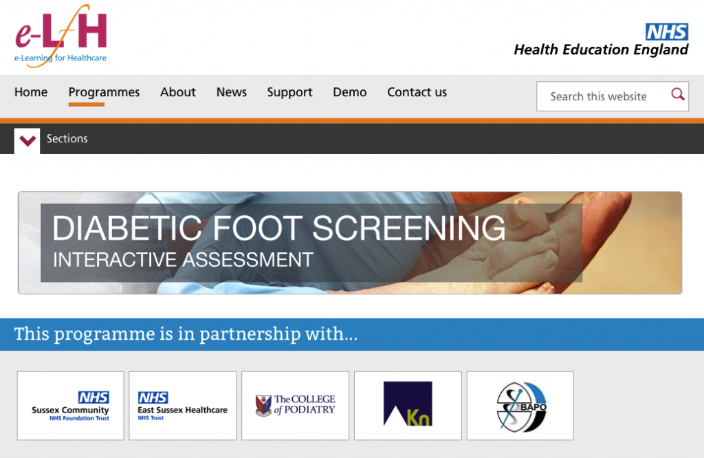 New interactive foot screening assessment now live